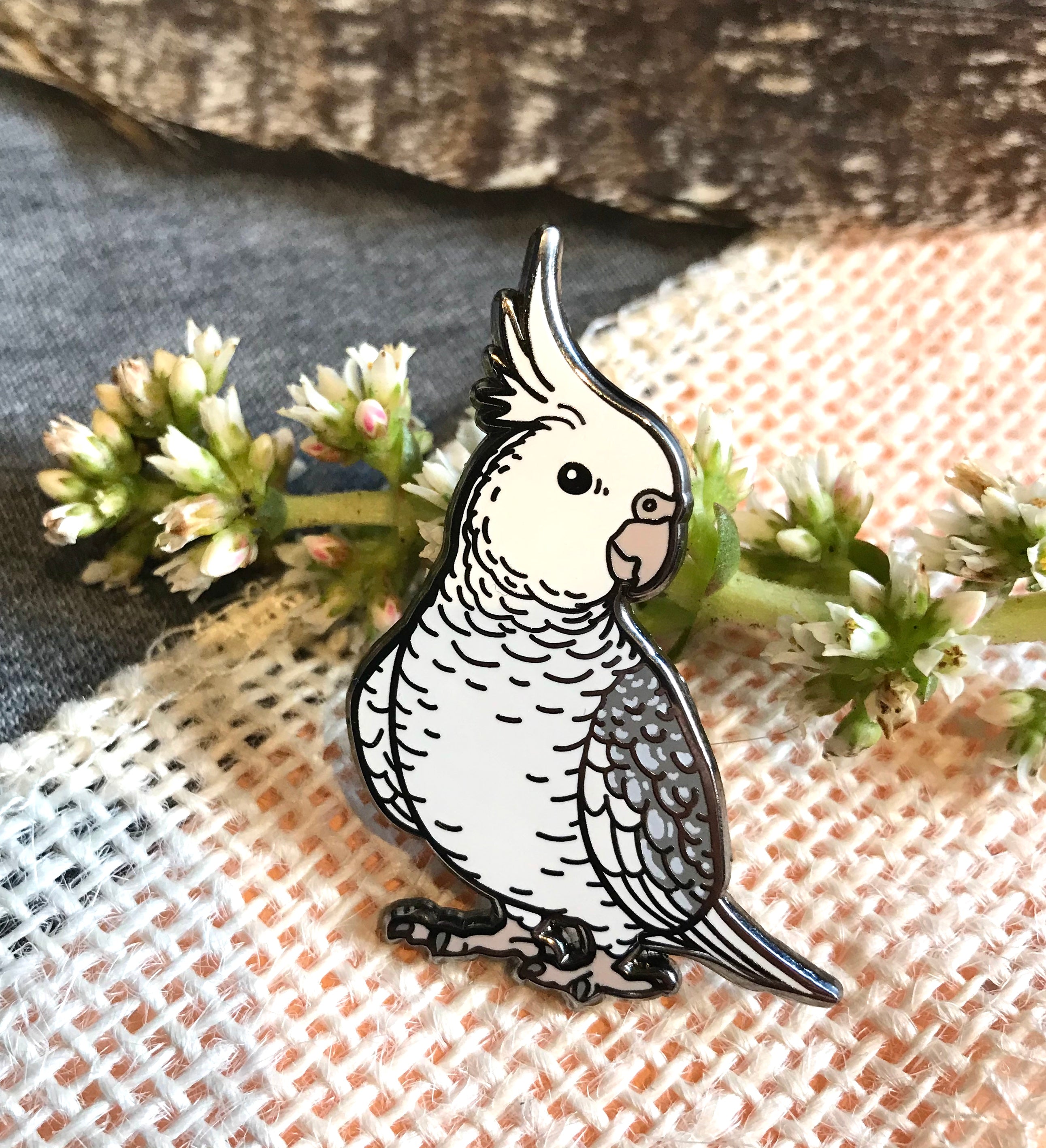Enamel and Wooden Bird Pins – Hyper Finch
