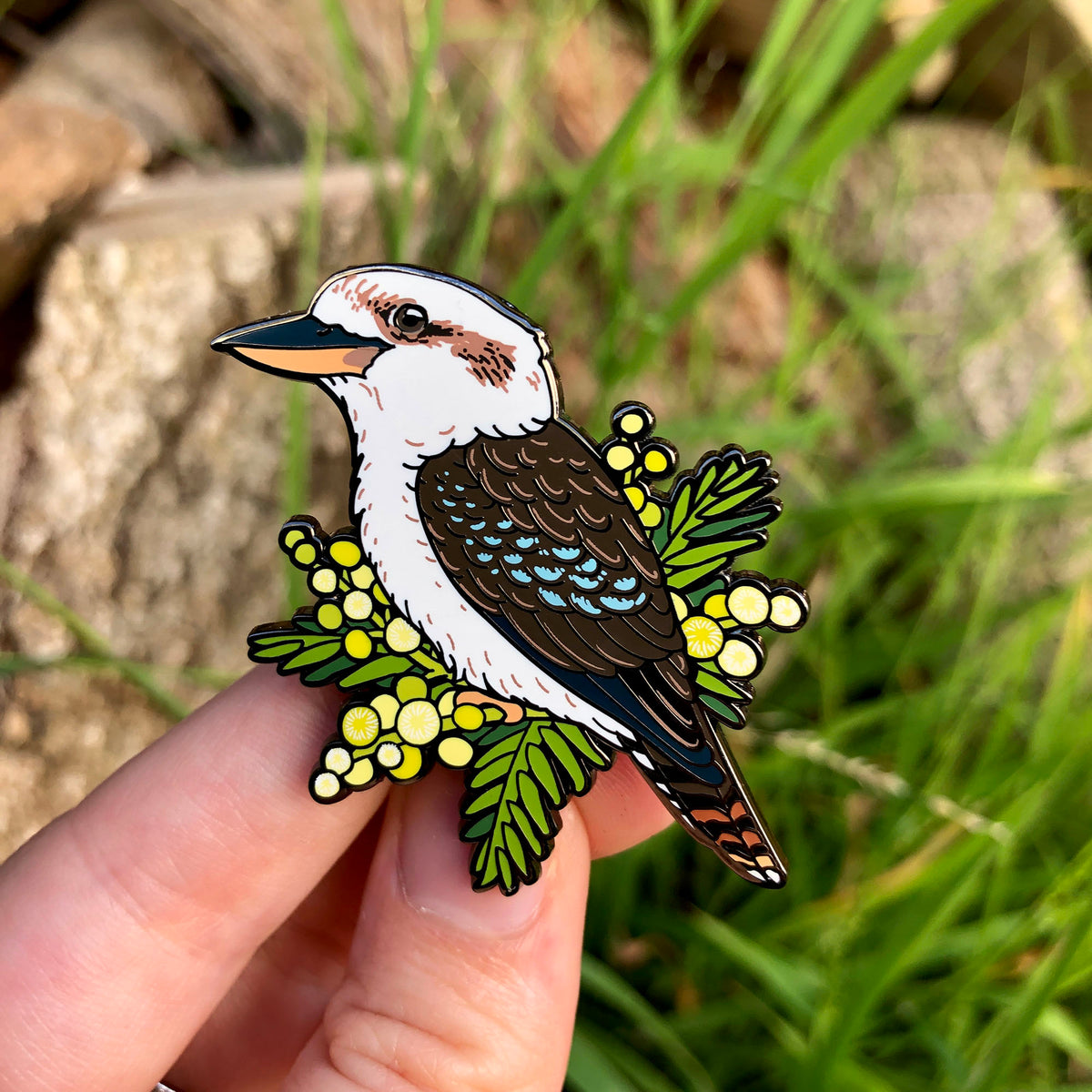 Laughing Kookaburra Enamel Pin – Hyper Finch
