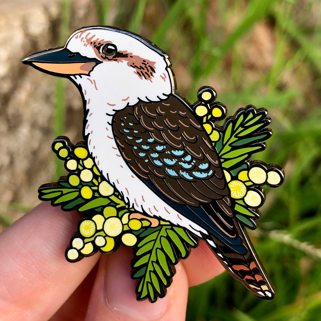 Laughing Kookaburra Enamel Pin – Hyper Finch