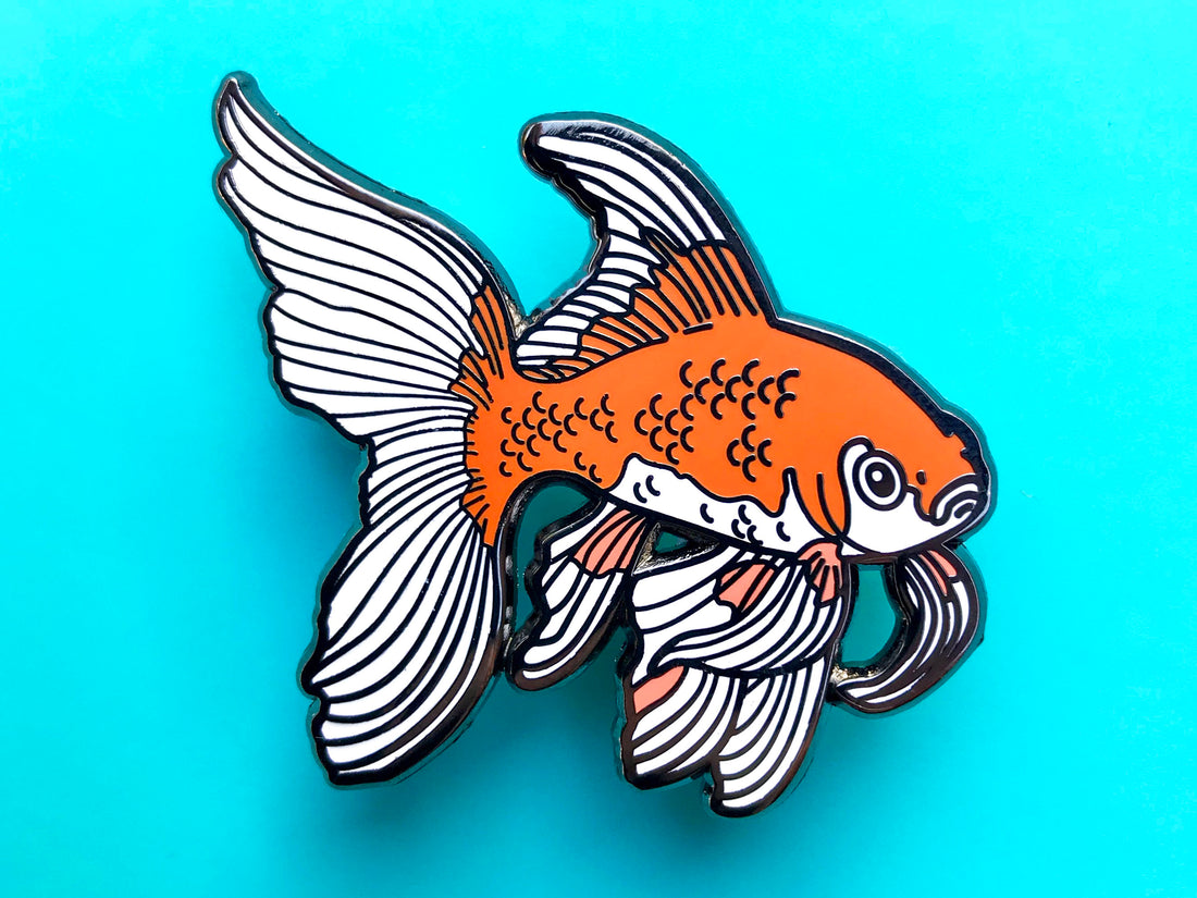 Comet Goldfish Hard Enamel Pin – Hyper Finch